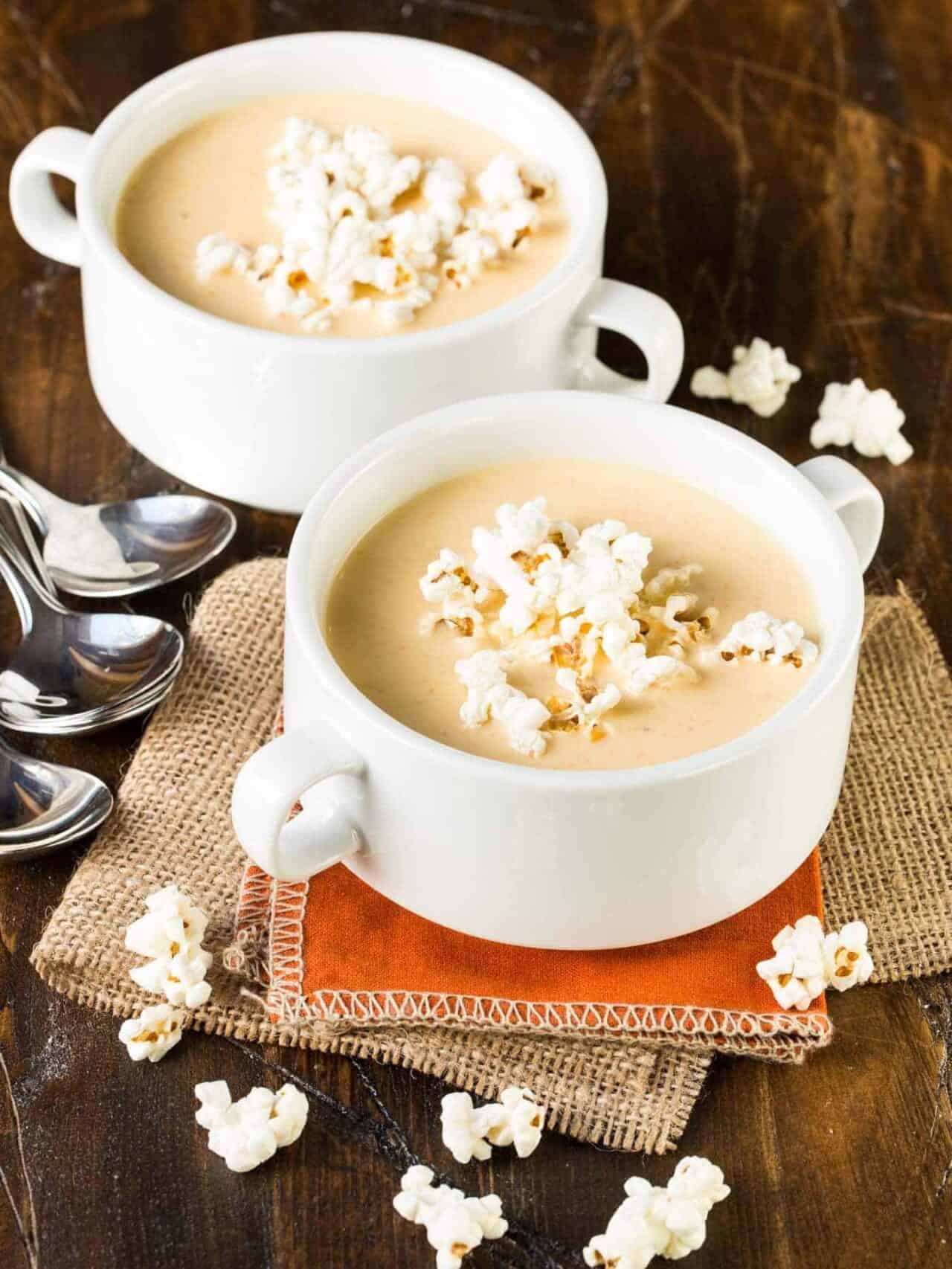 Beer Cheese Soup - Garnish with Lemon