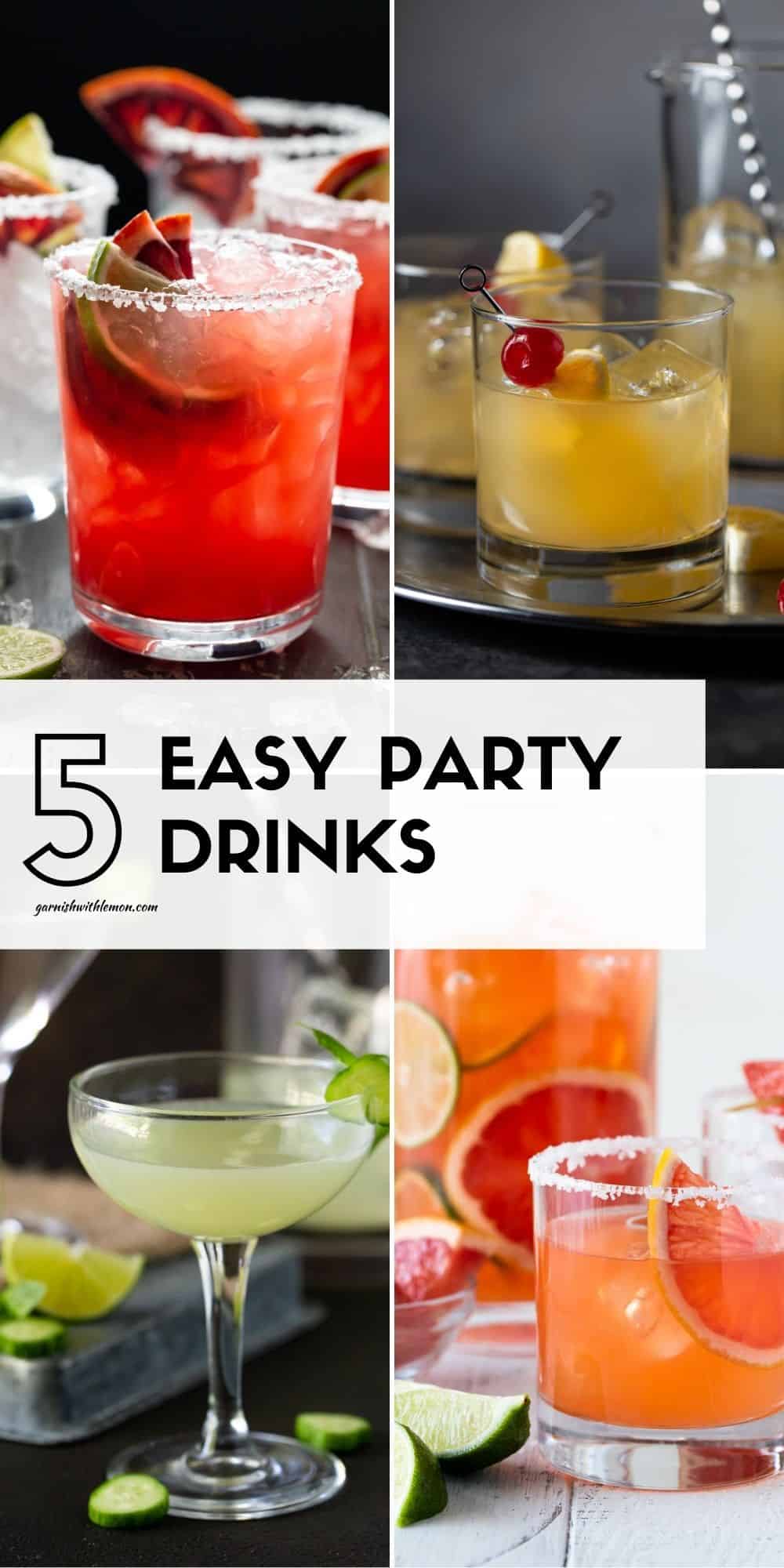 5 Party Drinks for Game Day Drinking (easy batch cocktails!)