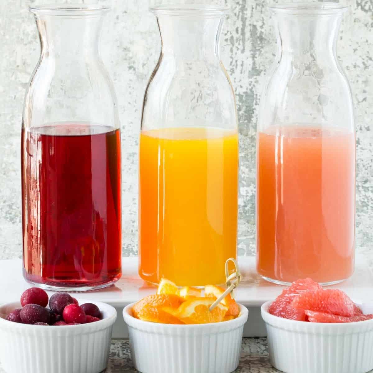 How to set up an Easy DIY Mimosa Bar - Garnish with Lemon