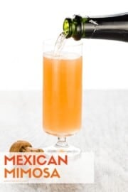 Breakfast Mimosa recipe - A Tequila Brunch Cocktail - Garnish with Lemon