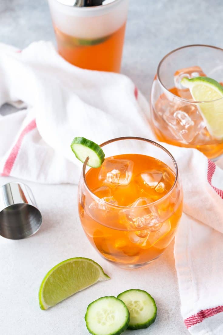 Aperol Gin Cocktail Recipe - Garnish with Lemon