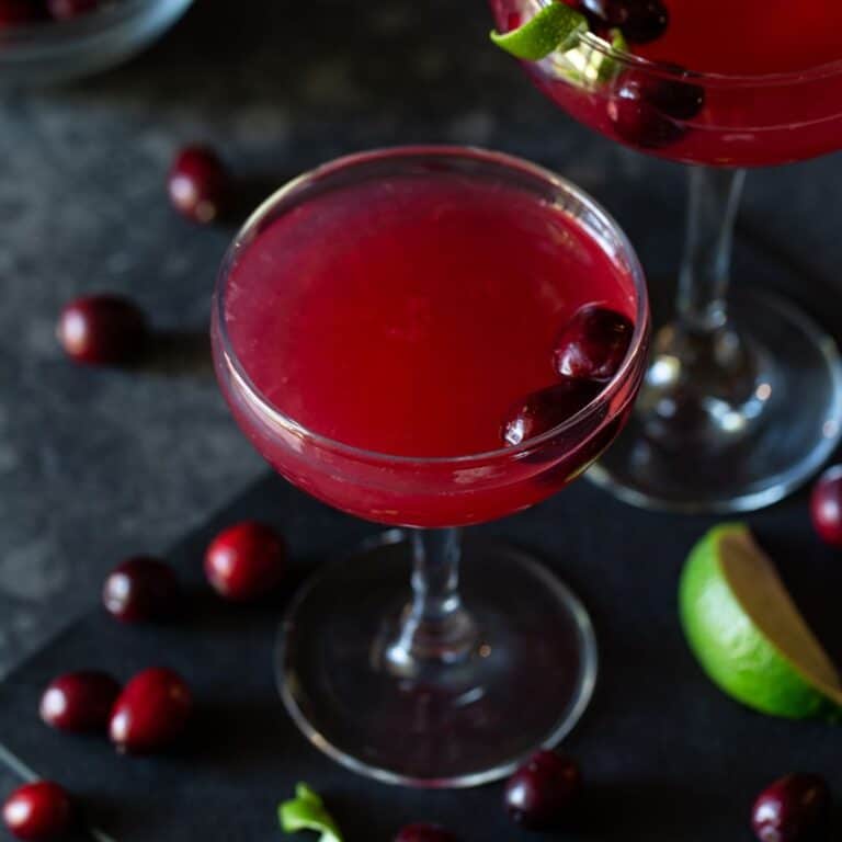 Easy Cranberry Cocktails to Make at Home - Garnish with Lemon