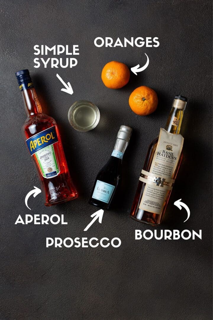 Bourbon Aperol Cocktails (BEST Aperol drink!) - Garnish with Lemon