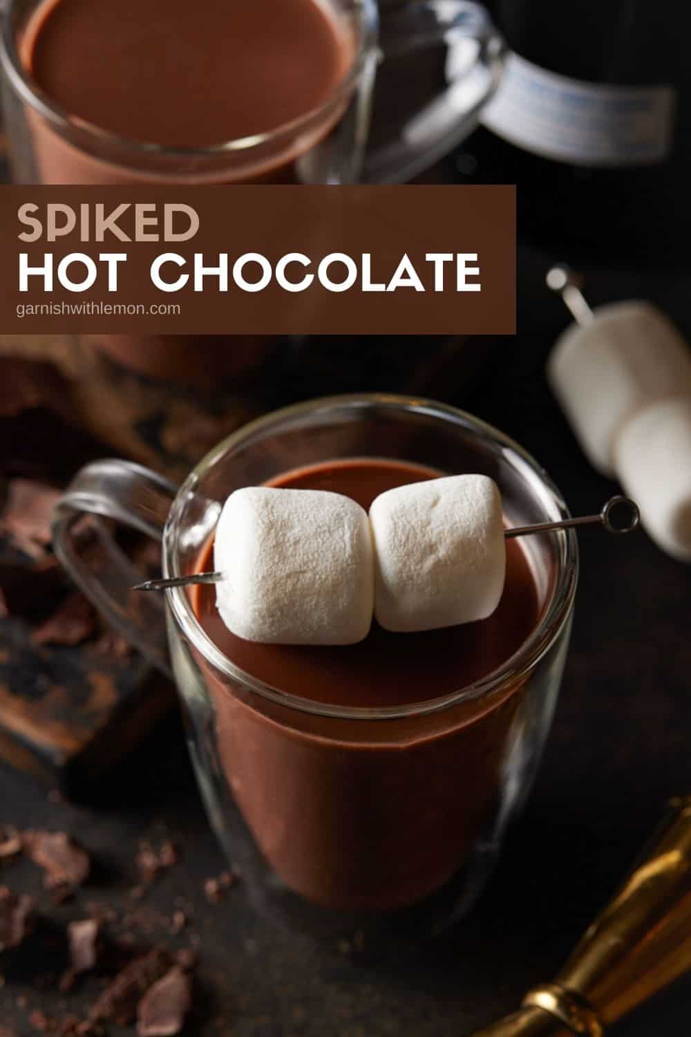 Spiked Hot Chocolate - Garnish with Lemon