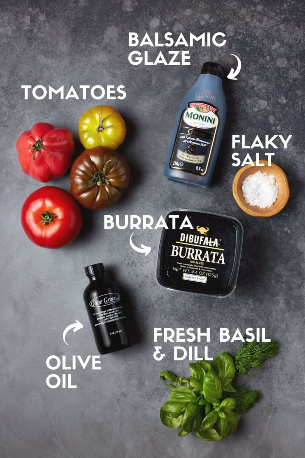 Burrata Caprese - Garnish with Lemon