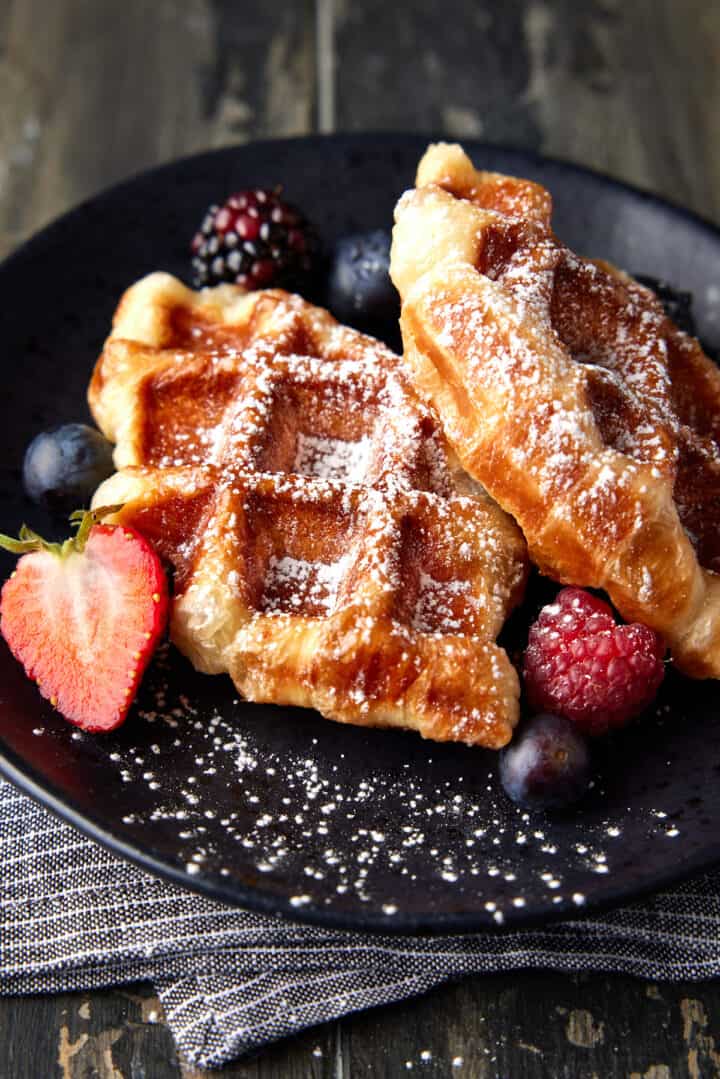 Croffles (Croissant Waffles) - Garnish with Lemon