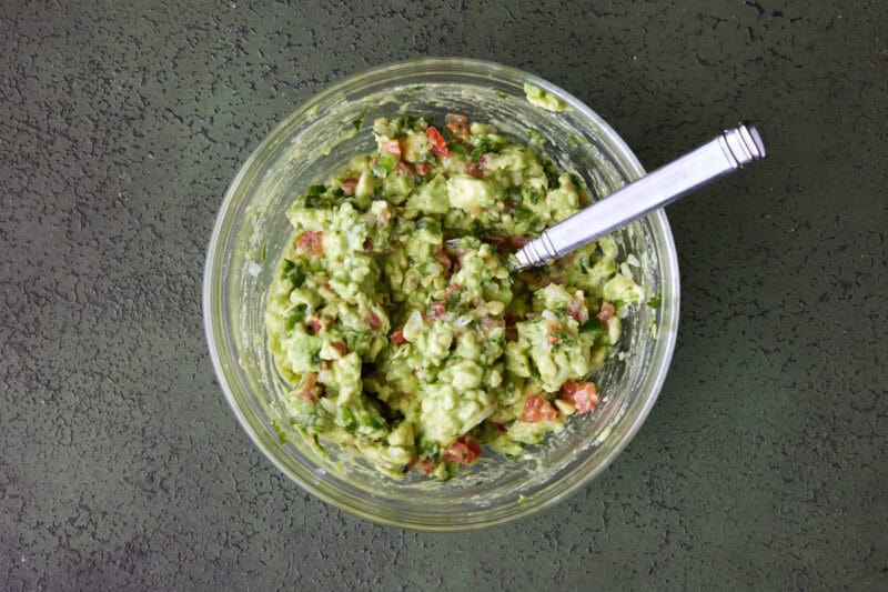 Easy Homemade Chunky Guacamole - Garnish with Lemon