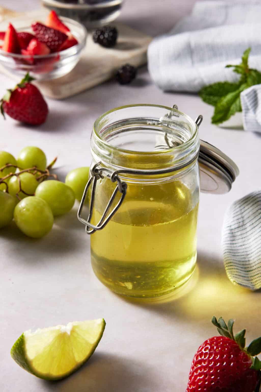 Fruit Salad Dressing - Garnish with Lemon