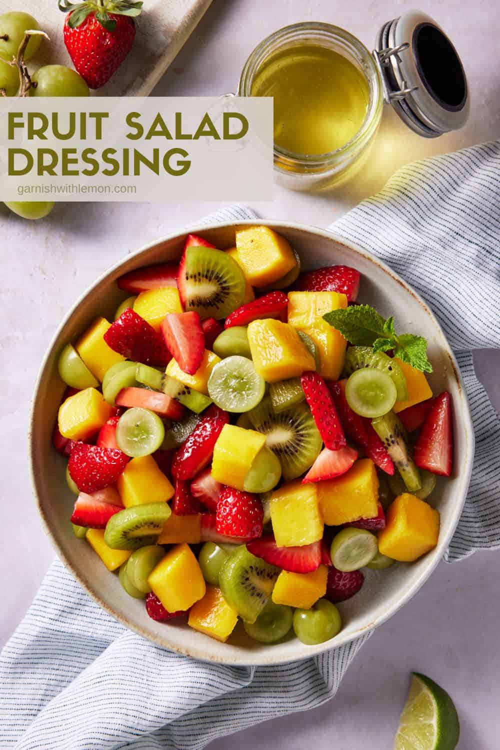 Fruit Salad Dressing - Garnish with Lemon