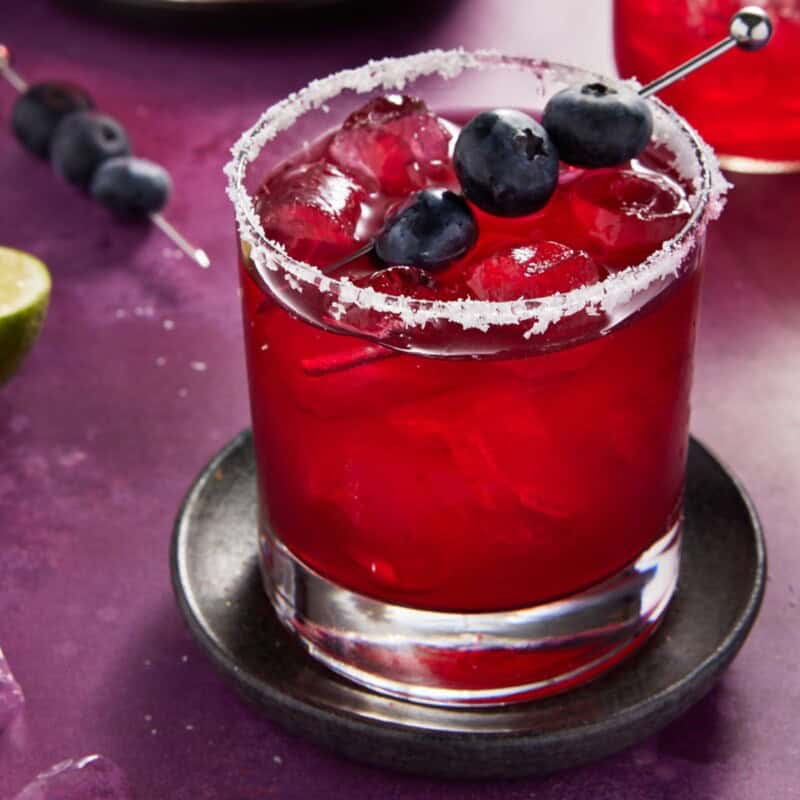 Blueberry Margarita Recipe - Garnish with Lemon