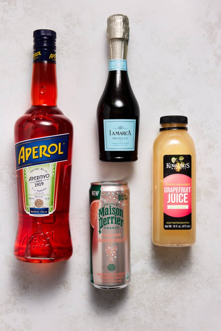 Grapefruit Aperol Spritz - Garnish with Lemon